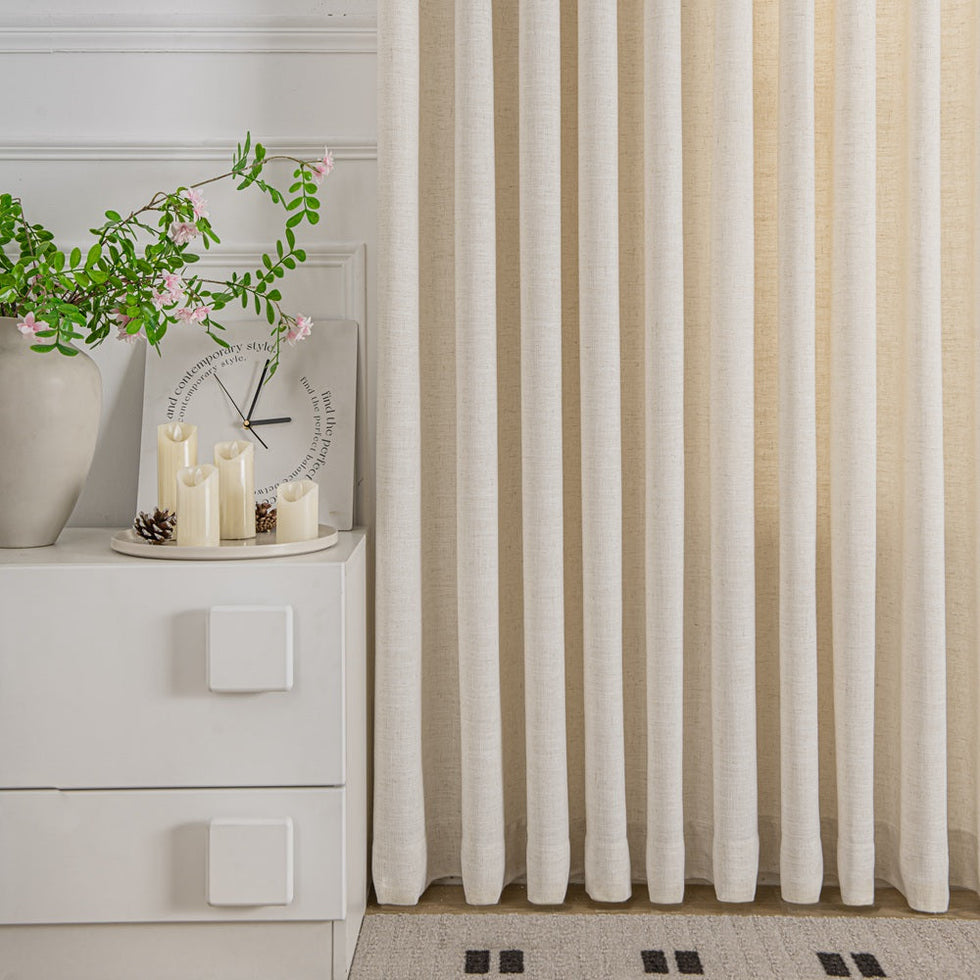 Cozy Heavyweight Linen Woven Pinch Pleat Custom Curtains – ixacurtains