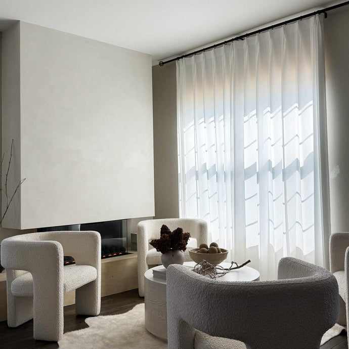 Flow White Privacy Semi Sheer Pleat Custom Curtains – ixacurtains
